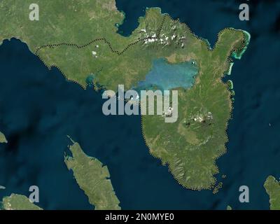 Sorsogon, province of Philippines. Low resolution satellite map ...