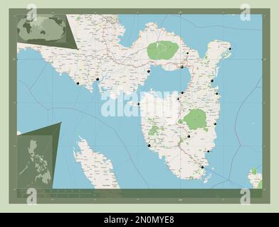 Sorsogon, province of Philippines. Open Street Map. Locations and names ...