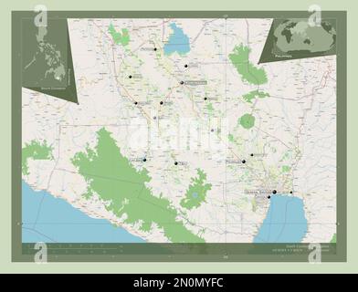 South Cotabato, province of Philippines. Open Street Map. Locations of ...