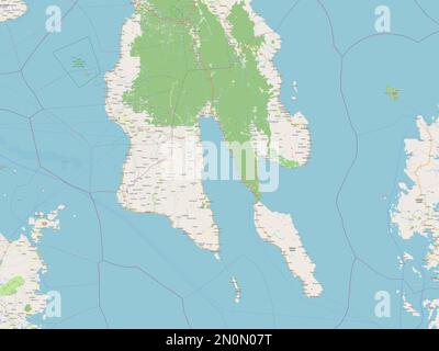 Southern Leyte, province of Philippines. Open Street Map. Corner ...