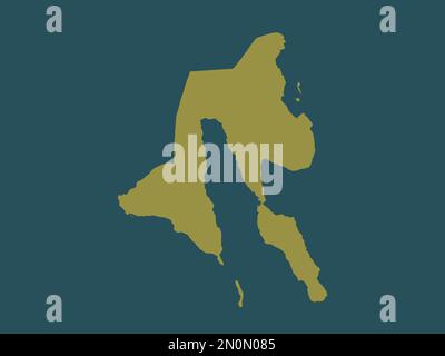 Southern Leyte, province of Philippines. Solid color shape. Locations ...