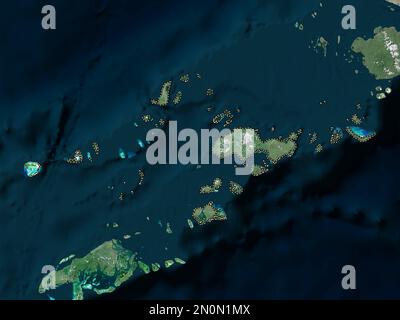 Sulu, province of Philippines. High resolution satellite map. Locations ...