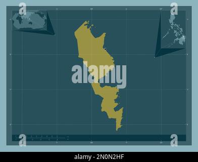 Surigao del Sur, province of Philippines. High resolution satellite map ...