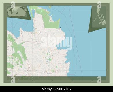 Surigao del Sur, province of Philippines. Open Street Map. Locations ...