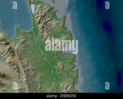Surigao del Sur, province of Philippines. High resolution satellite map ...