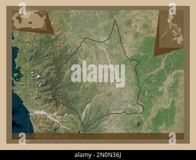 Tarlac, province of Philippines. Low resolution satellite map ...