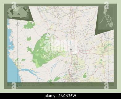 Tarlac, province of Philippines. Open Street Map. Locations and names ...