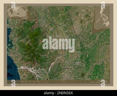 Tarlac, province of Philippines. High resolution satellite map ...