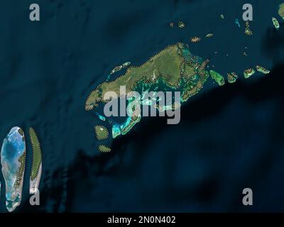 Tawi-Tawi, province of Philippines. Low resolution satellite map ...