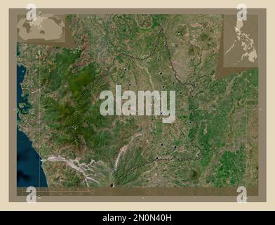 Tarlac, province of Philippines. High resolution satellite map Stock ...