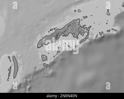 Tawi-Tawi, province of Philippines. Grayscale elevation map with lakes ...