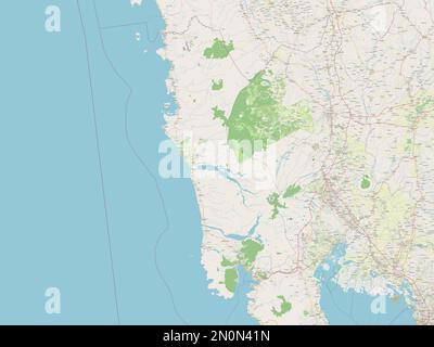Zambales, province of Philippines. Open Street Map. Locations and names ...