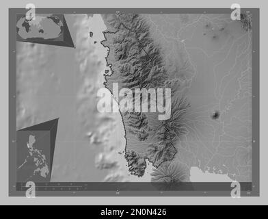 Zambales, province of Philippines. Elevation map colored in wiki style ...