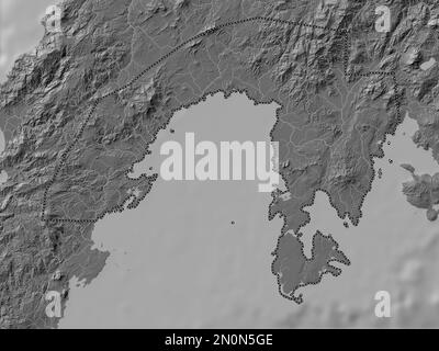 Zamboanga Sibugay, province of Philippines. Elevation map colored in ...
