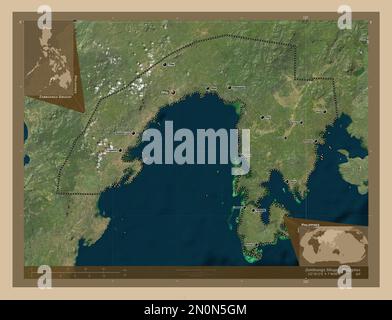 Zamboanga Sibugay, province of Philippines. Low resolution satellite ...
