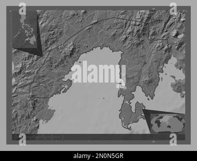 Zamboanga Sibugay, province of Philippines. Bilevel elevation map with ...