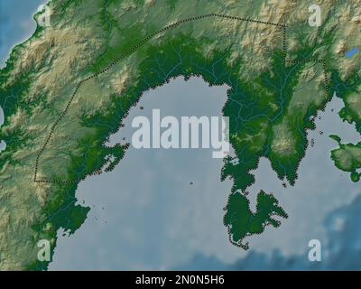 Zamboanga Sibugay, province of Philippines. Colored elevation map with ...