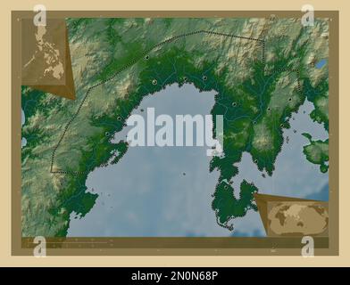 Zamboanga Sibugay, province of Philippines. Colored elevation map with ...