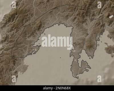 Zamboanga Sibugay, province of Philippines. Colored elevation map with ...