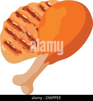 3D Fried Fresh Chicken Leg from Different Angles Stock Vector Image & Art - Alamy