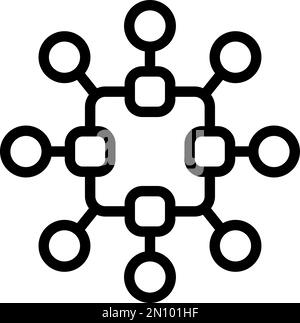 Chain peptide icon outline vector. Ozone chemical. Molecule acid Stock ...