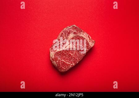 Clean very fresh red raw cow meat beef, banner mock up poster desing ...