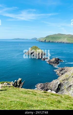 Coastal Landscape with Blasket Islands behind, Dunmore Head, Daingean ...