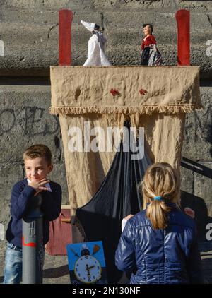 Puppet Theatre, Piazza del Gesu Nuovo, Naples, Italy, Europe Stock ...