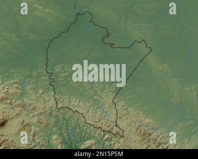 Podkarpackie, voivodeship|province of Poland. Colored elevation map ...