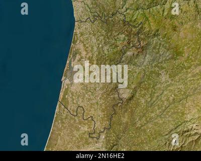 Aveiro, district of Portugal. Low resolution satellite map. Locations ...