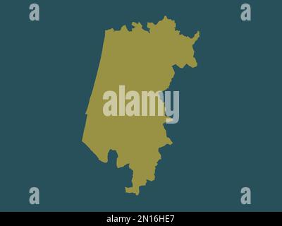 Aveiro, district of Portugal. Solid color shape. Locations of major ...