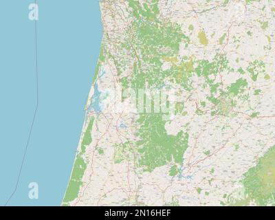 Aveiro, district of Portugal. Open Street Map. Locations and names of ...