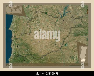 Beja, district of Portugal. High resolution satellite map Stock Photo ...