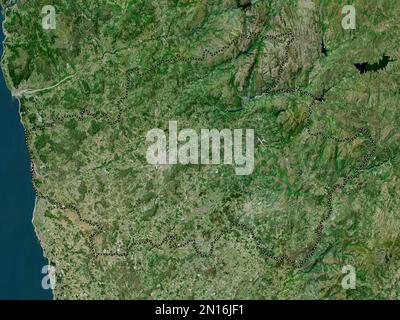 Braga, district of Portugal. High resolution satellite map. Locations ...