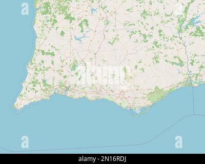 Faro, district of Portugal. Open Street Map. Locations and names of ...
