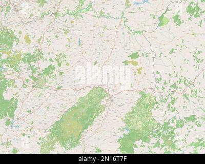 Guarda, district of Portugal. Open Street Map. Locations and names of ...