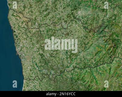 Porto, district of Portugal. High resolution satellite map. Locations ...