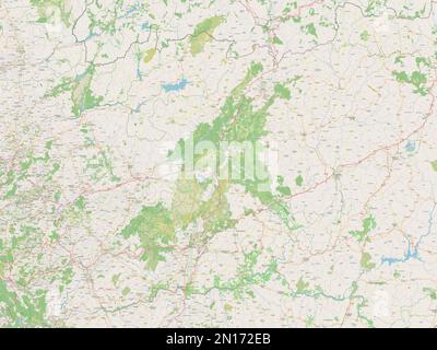 Vila Real, district of Portugal. Open Street Map. Locations and names ...