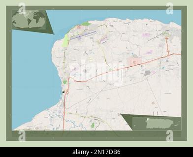Aguadilla, municipality of Puerto Rico. Open Street Map Stock Photo - Alamy