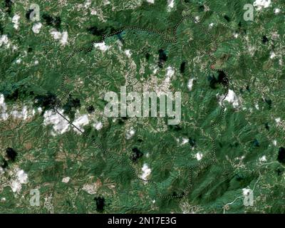 Aibonito, municipality of Puerto Rico. Low resolution satellite map ...