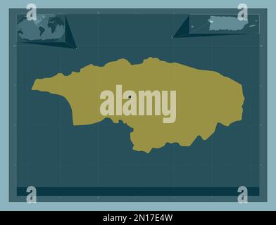 Anasco, municipality of Puerto Rico. Solid color shape. Locations and ...