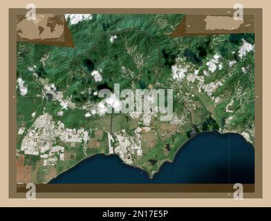 Arroyo, municipality of Puerto Rico. Low resolution satellite map ...