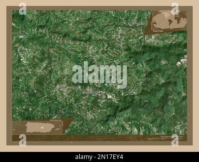 Quebradillas, municipality of Puerto Rico. Low resolution satellite map ...