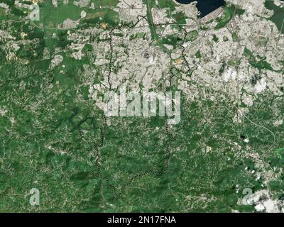 Bayamon, municipality of Puerto Rico. Low resolution satellite map ...