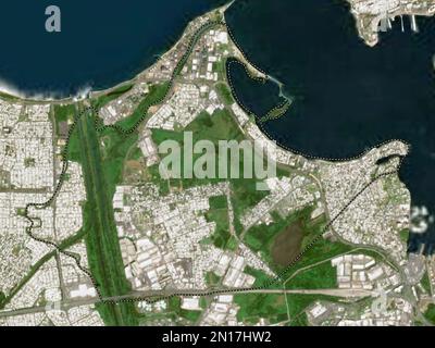 Catano, municipality of Puerto Rico. Low resolution satellite map ...