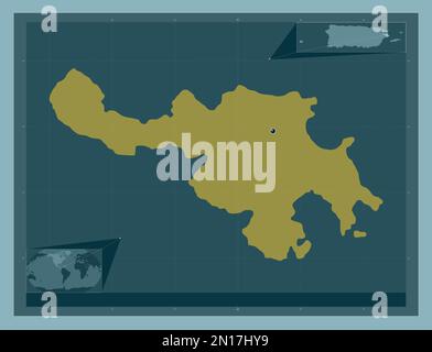 Ceiba, municipality of Puerto Rico. Solid color shape. Locations of ...