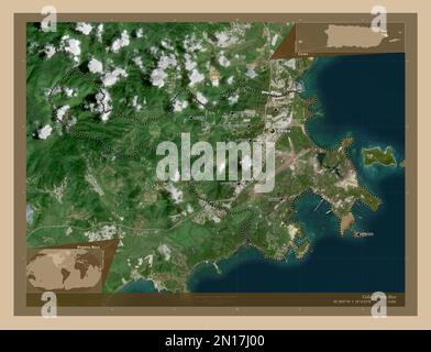 Ceiba, municipality of Puerto Rico. Low resolution satellite map ...