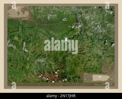 Ciales, municipality of Puerto Rico. High resolution satellite map ...