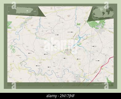 Cidra, municipality of Puerto Rico. Open Street Map. Locations of major ...