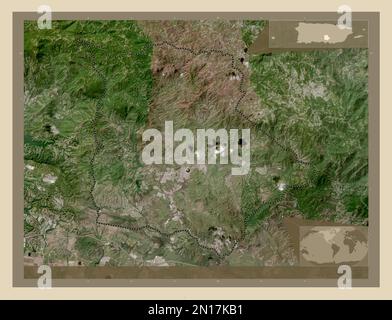 Coamo, municipality of Puerto Rico. High resolution satellite map Stock ...